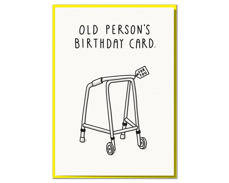 Old Person s Birthday Card Funny Birthday Card Etsy Old Person s Birthday Card Funny Birthday Card Etsy