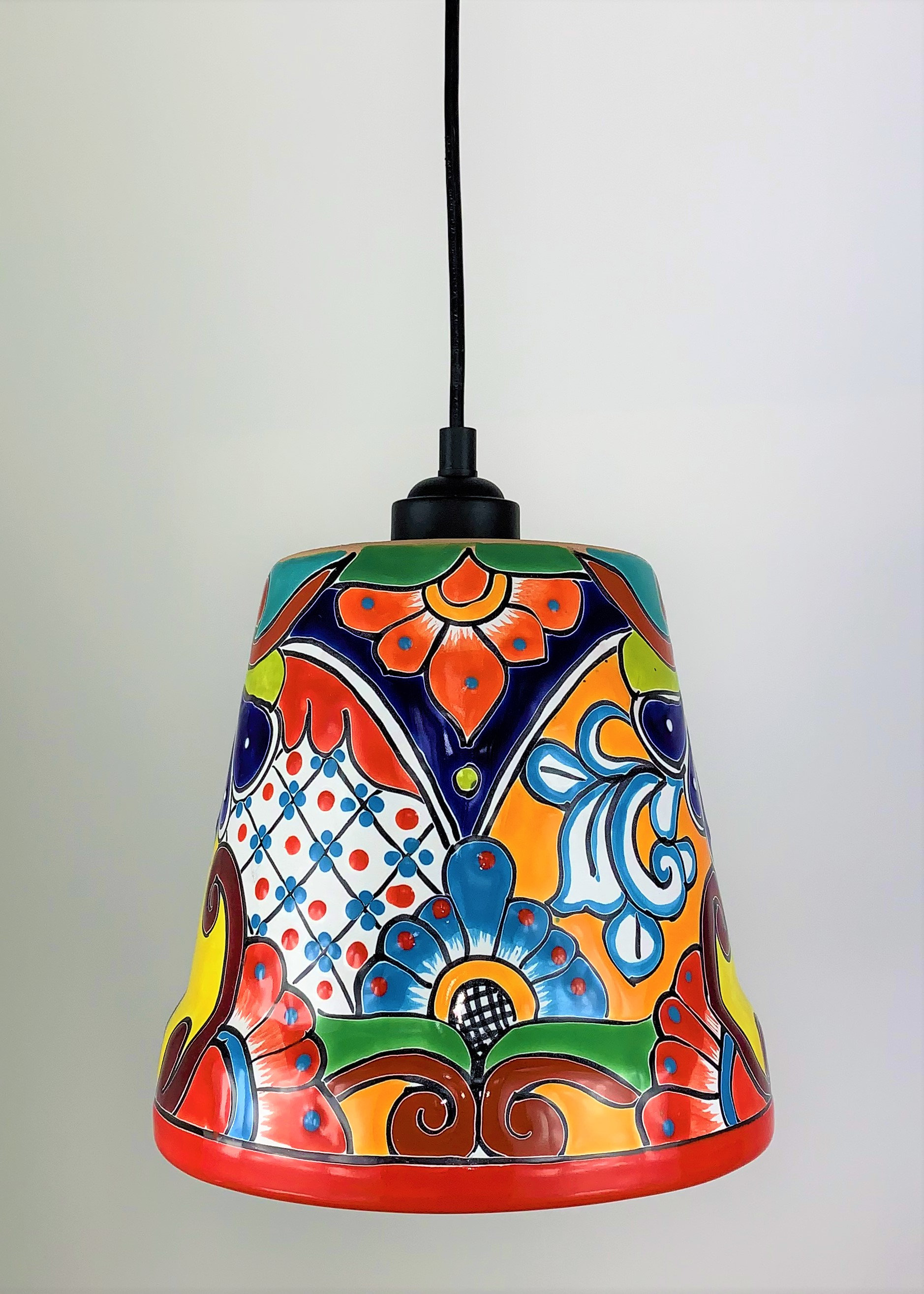 Ceramic Pendant Light | Mexican Talavera Pottery | Vintage Retro Style ...