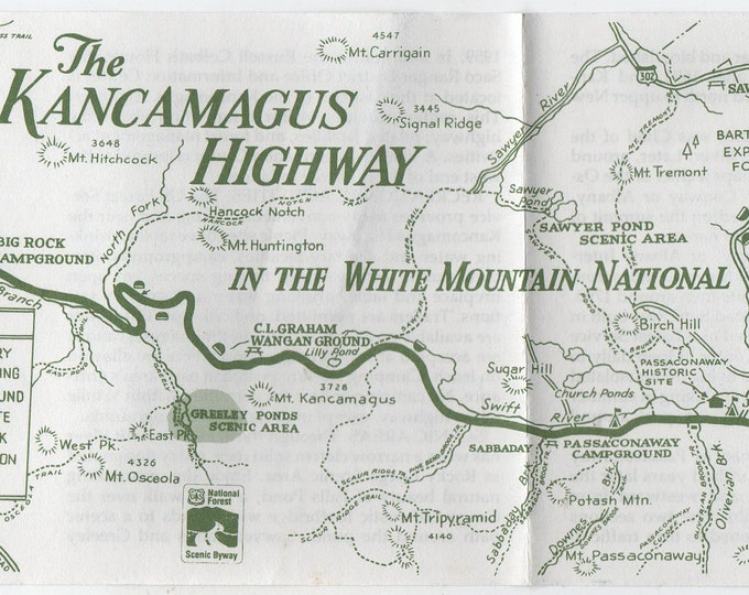 The Kancamagus Highway Map and Brochure C1990s Good Shape | Etsy