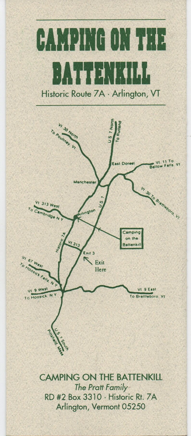 Camping on the Battenkill Campground Arlington Vermont | Etsy