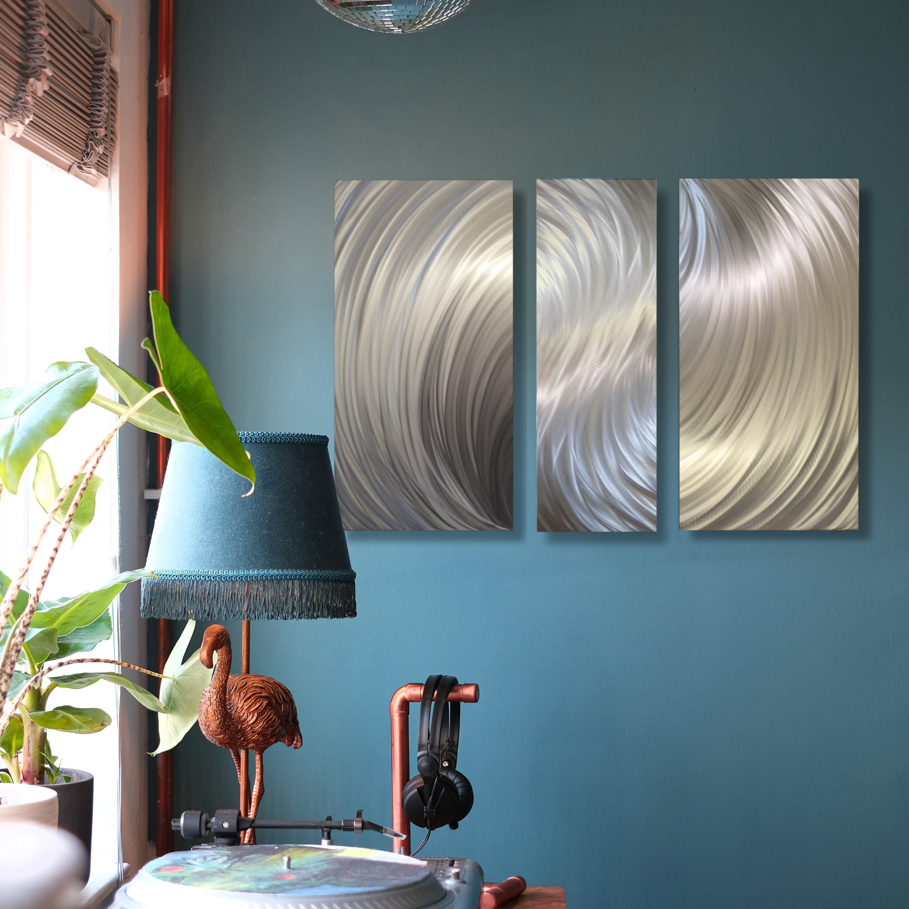 Metal Wall Sculpture Silver Art Modern Wall Decor Large - Etsy UK