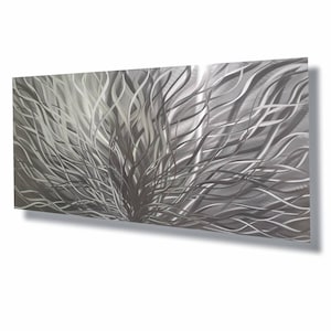 Silver Metal Artwork | Wall Sculpture | Modern Art | Botanical Decor ...