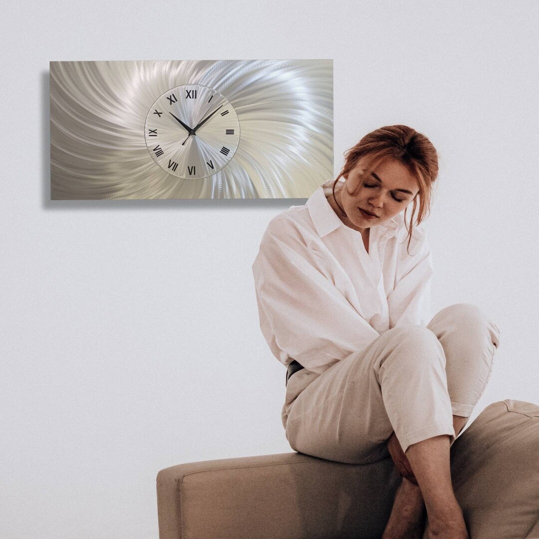 Large Wall Clock, Modern Clock, Unusual Wall Clock, Unique Wall Clock ...