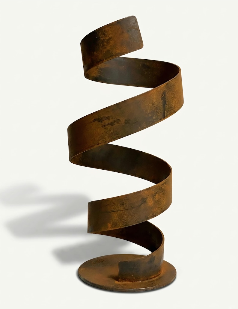 Garden Sculpture: Spiral Rustic Metal Art for Outdoors - Etsy UK