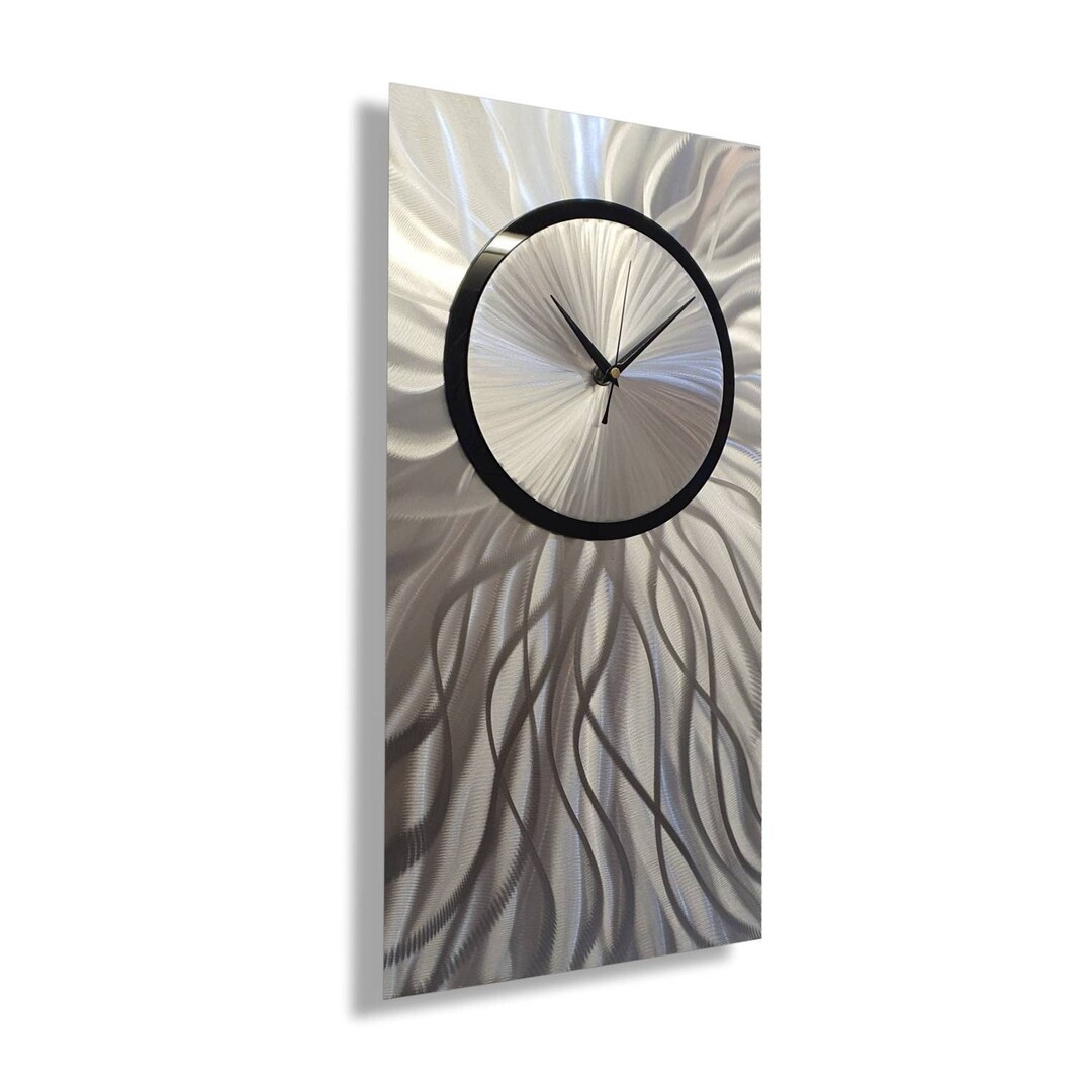 Rectangular Clock, Large Clock, Modern Art, Unusual Wall Clock, Unique ...