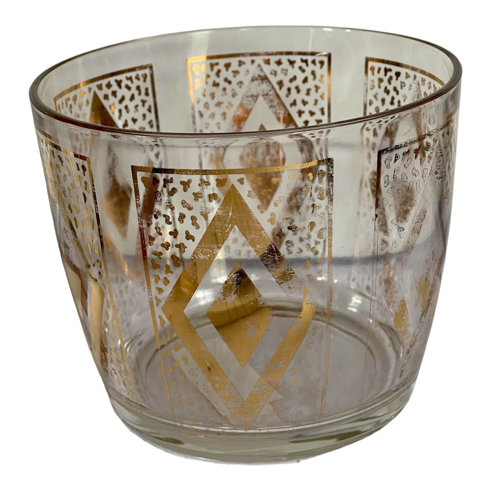 Retro Pair of Gilded Diamond Pattern Hazel Atlas Ice Buckets - Etsy