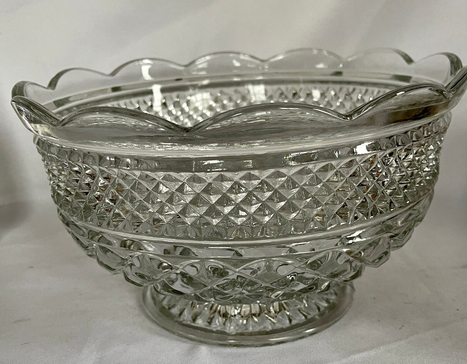Vintage/1967-1998/anchor Hocking/crystal/wexford Pattern/diamond ...