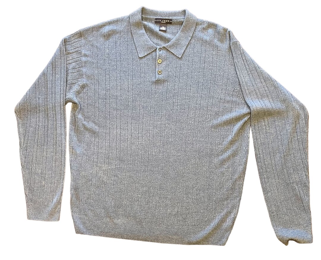 Ivy Crew Blue Long Sleeve Collared Dress Sweater Shirt Men's XXL VTG - Etsy