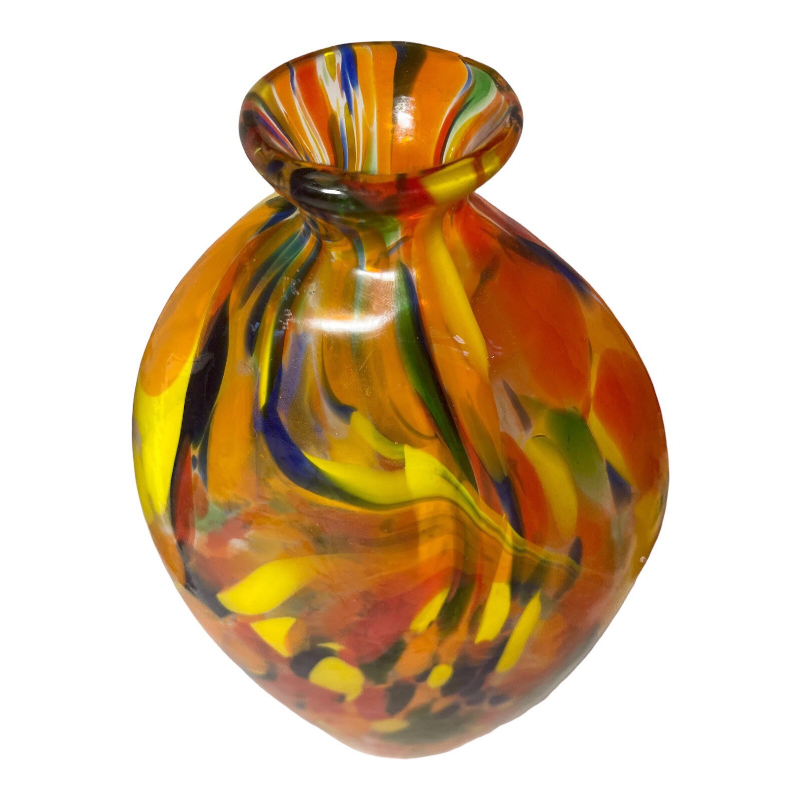 Vintage Splatter Glass Vase 1970s - Etsy