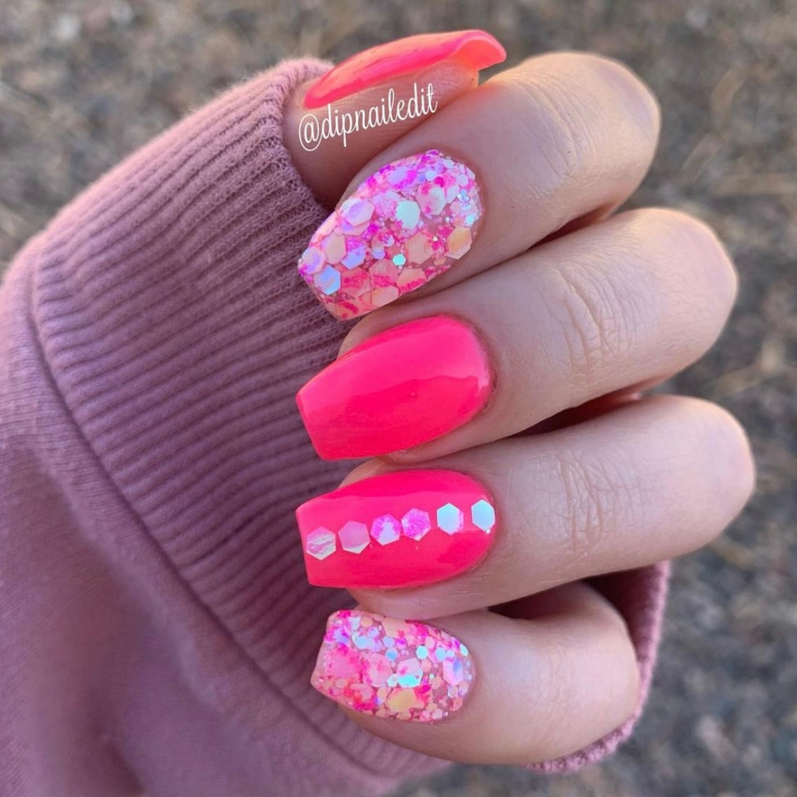 Flamingo Pink Dip Powder Pink Dipping Powder Acrylic Dip - Etsy