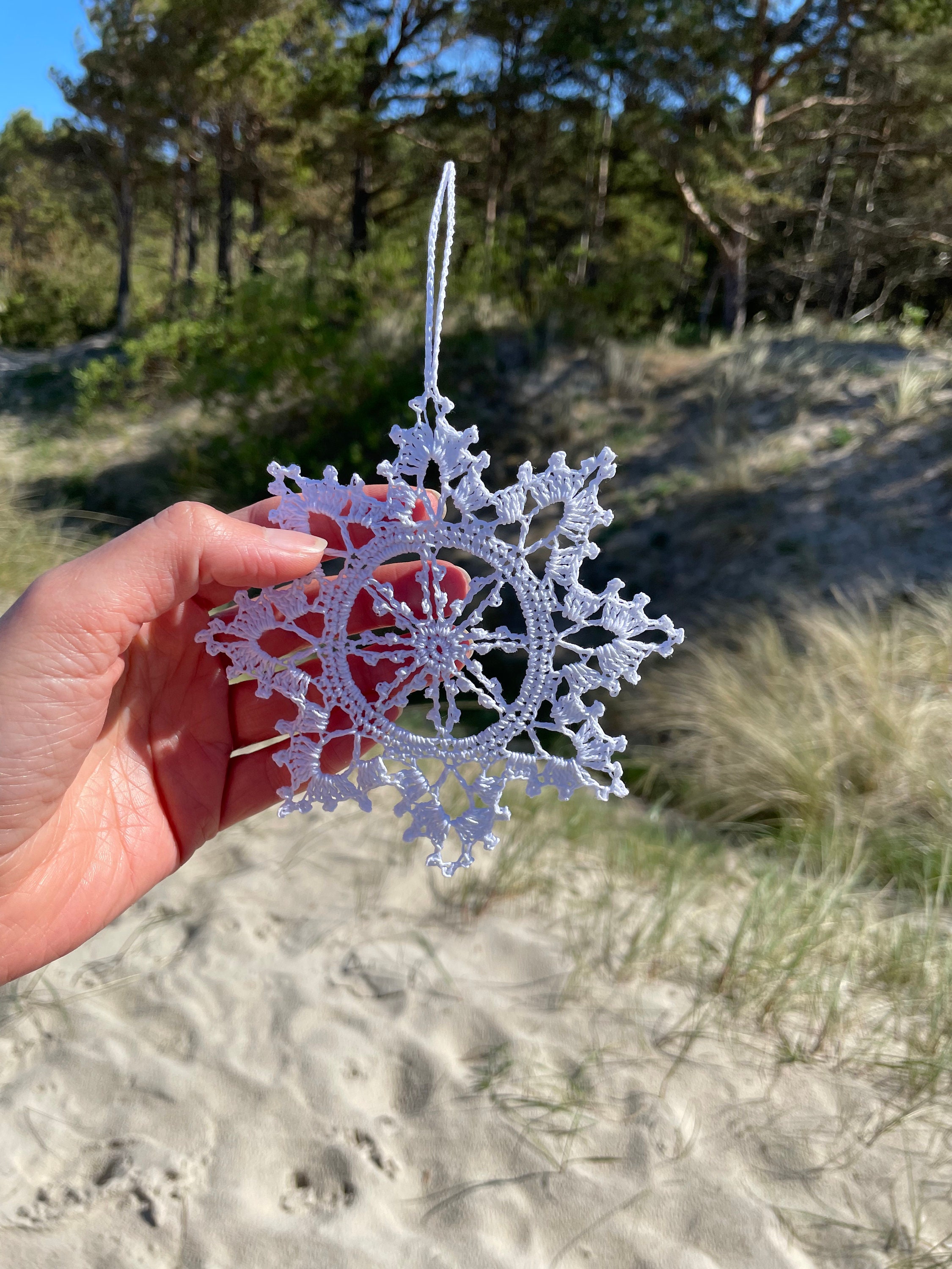 Five Crochet Snowflakes. Crochet Snowflakes. Handmade Snowflakes ...