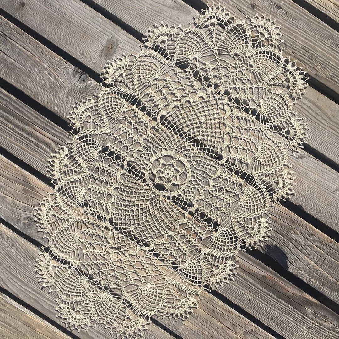 Oval Crochet Doily. Crochet Table Runner. Crochet Tablecloth. Oval ...