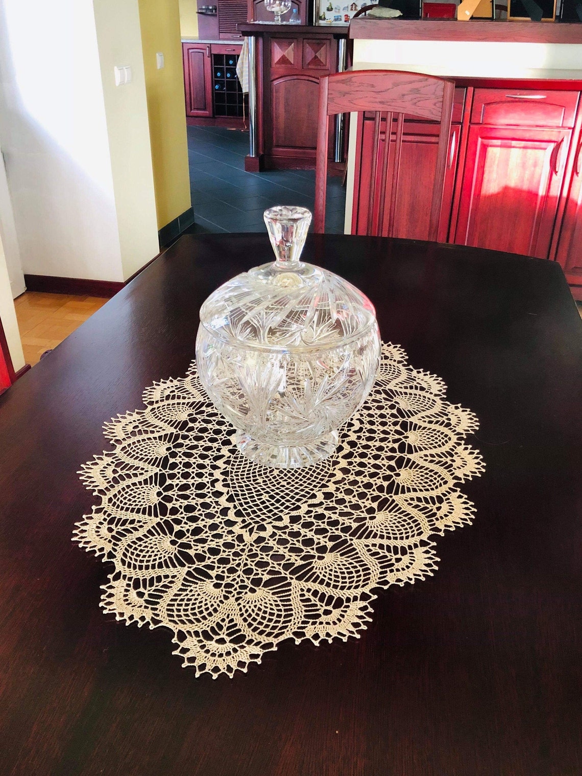 Oval Crochet Doily. Crochet Table Runner. Crochet Tablecloth. Oval ...