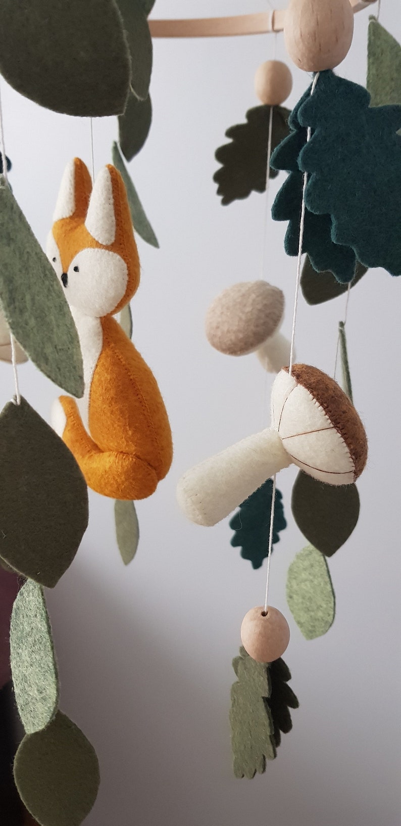 Woodland animal mobile woodland mobile fox baby mobile | Etsy