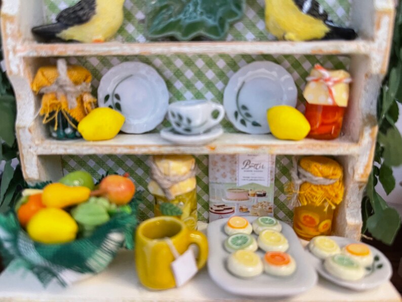 Citrus Colored Hutch With Spring/summer in Mind Birds | Etsy