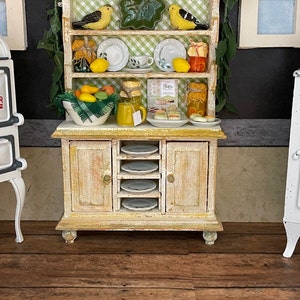 Citrus Colored Hutch With Spring/summer in Mind Birds - Etsy