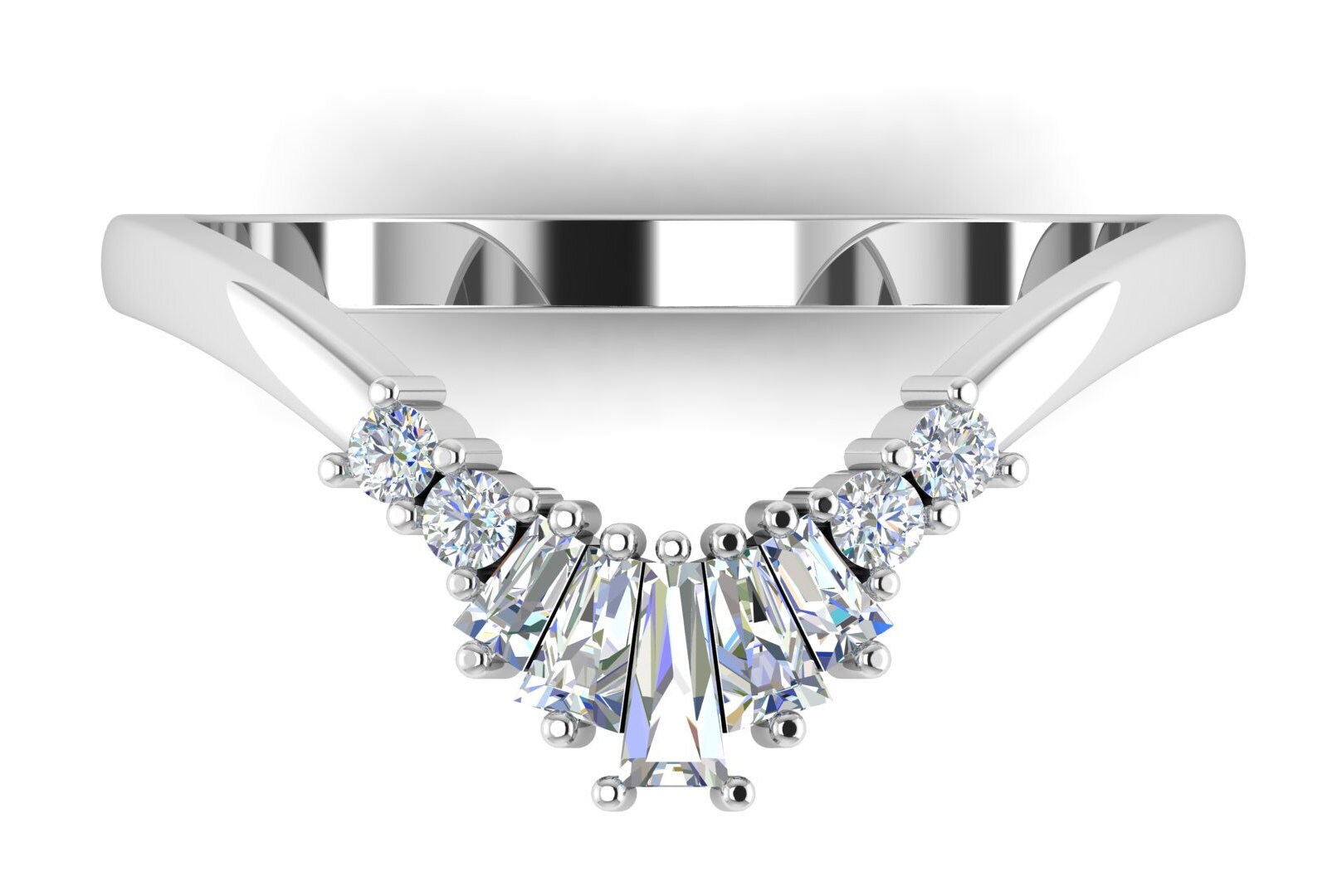 Curved Engagement Ring Curved Wedding Ring Matching Ring | Etsy