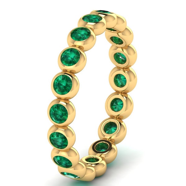 Emerald Eternity Band - Etsy