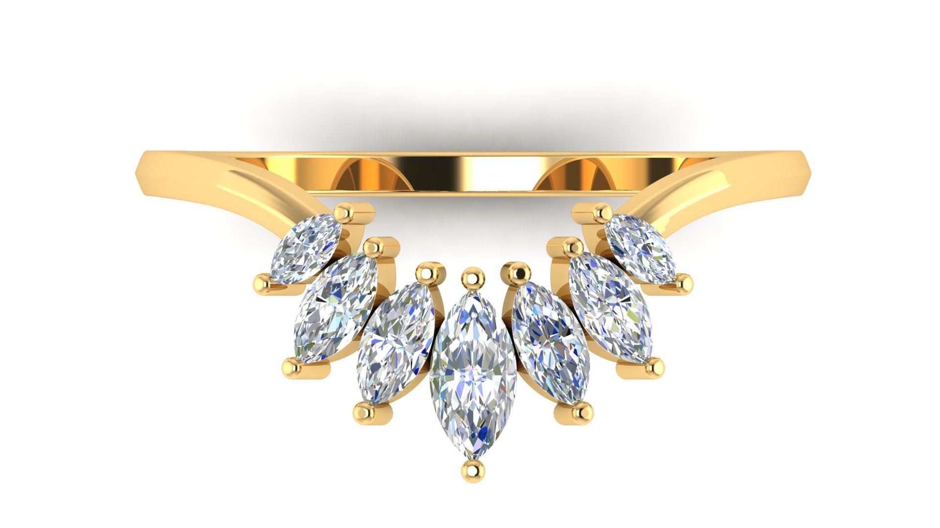 Curved Wedding Ring Curved Engagement Ring Minimalist Ring - Etsy