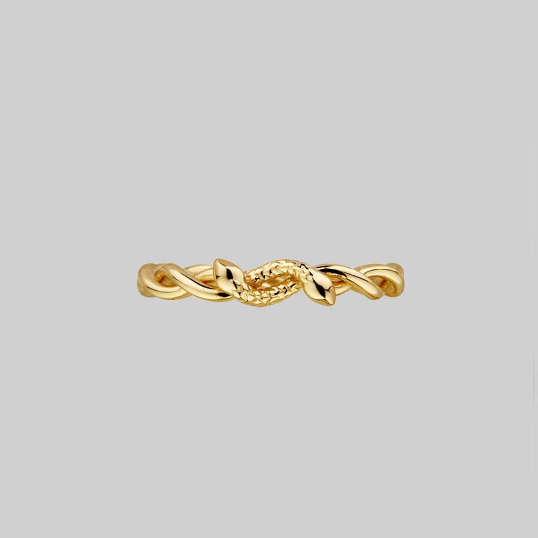 Double Snake Ring Snake Curved Ring Curved Wedding Band for Women 14k ...