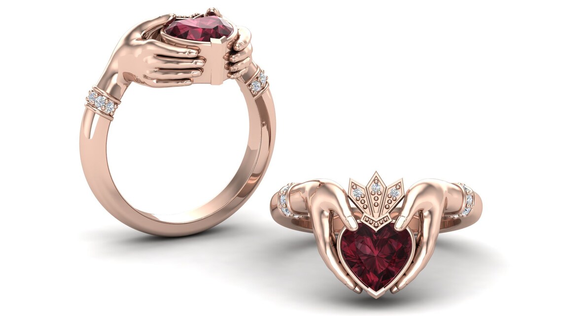 14k Gold Claddagh Ring Claddagh Wedding Rings Claddag Silver - Etsy