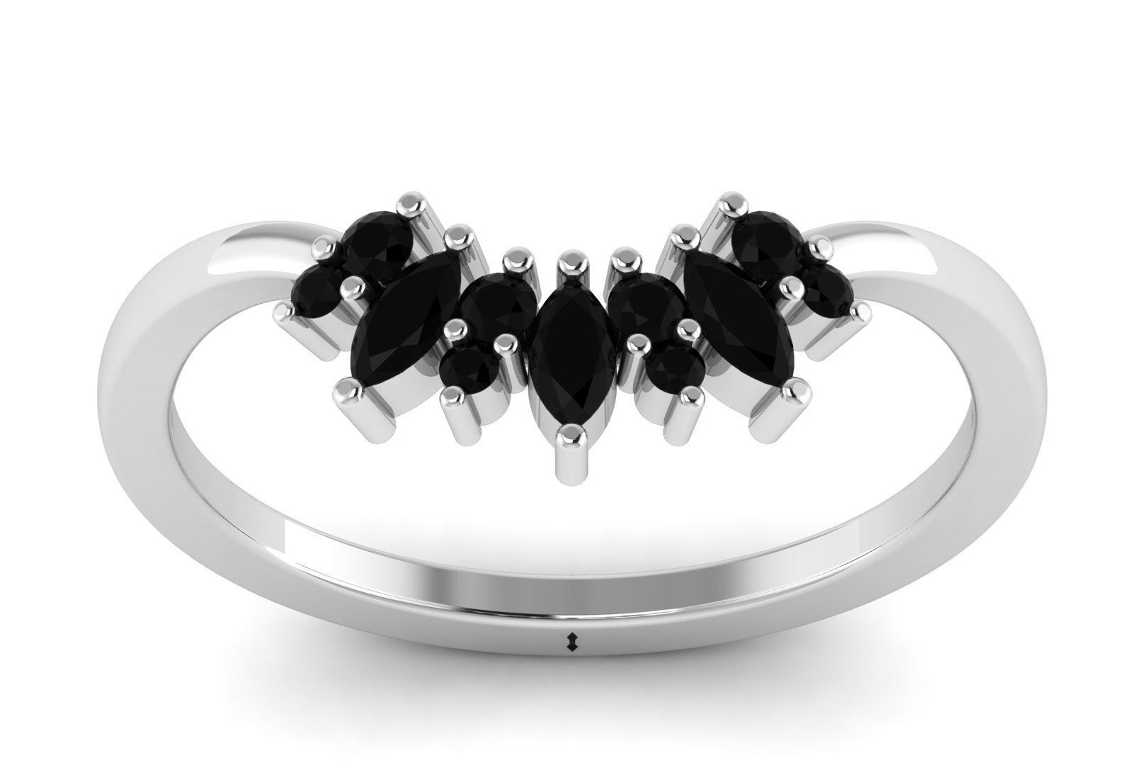 14k Gold Black Onyx Ring for Women Black Spinel Ring Black - Etsy