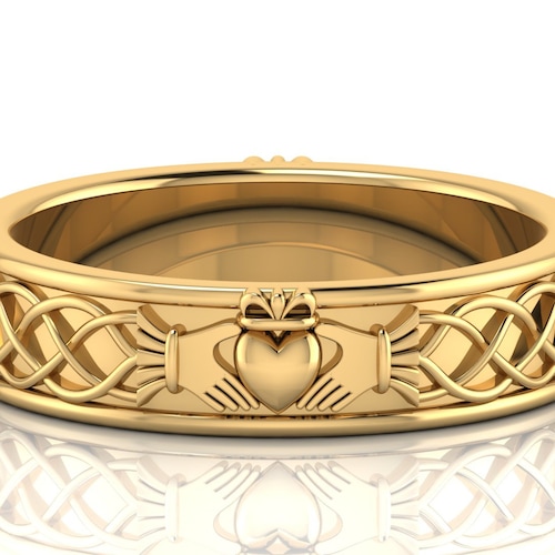 Gold Claddagh Ring Womens