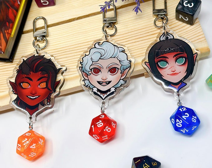 BALDURS GATE 3 Inspired D20 Charms - Etsy