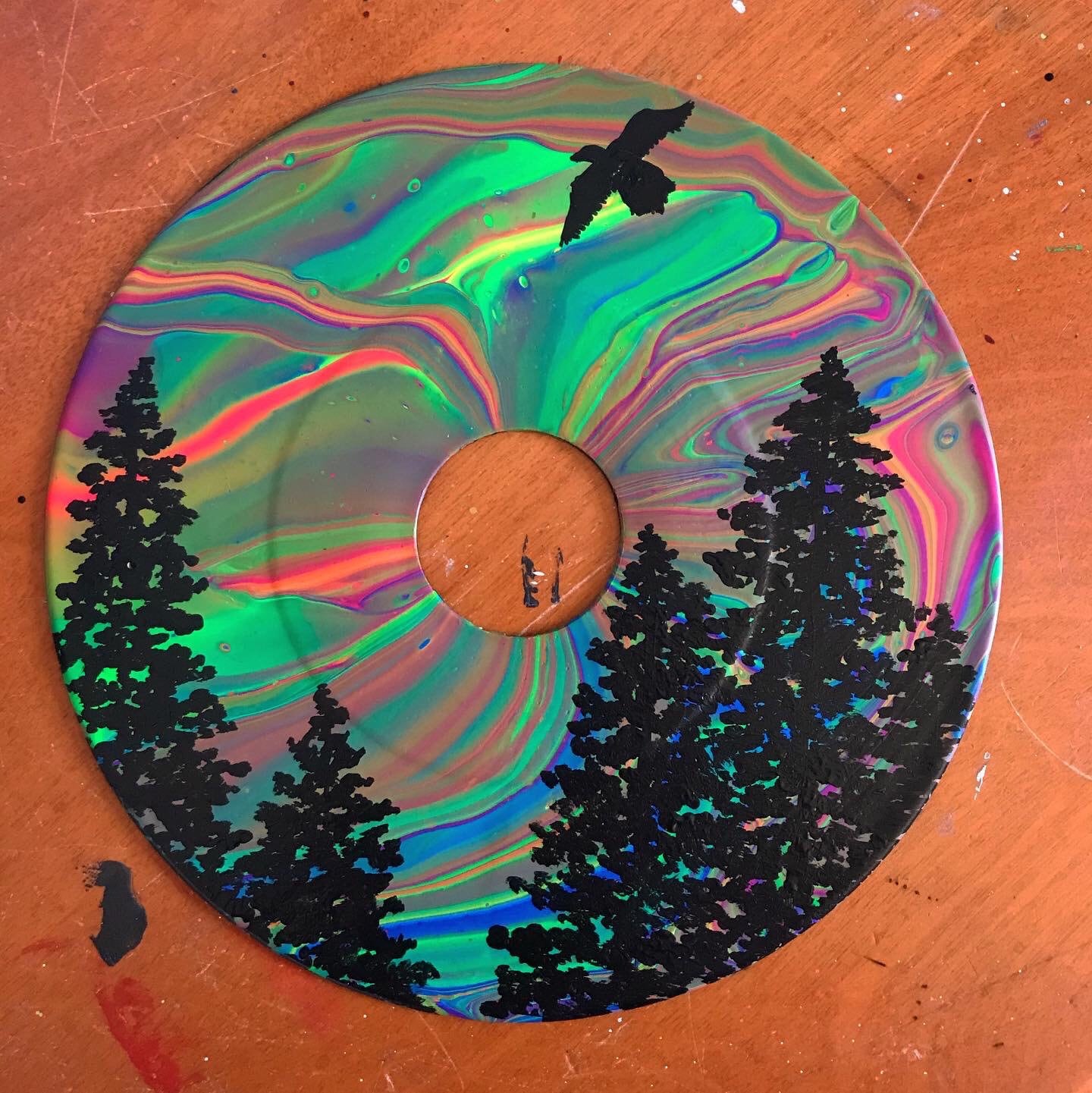 Nature Silhouette Vinyl Repurposed Vinyl Vinyl Record Art | Etsy