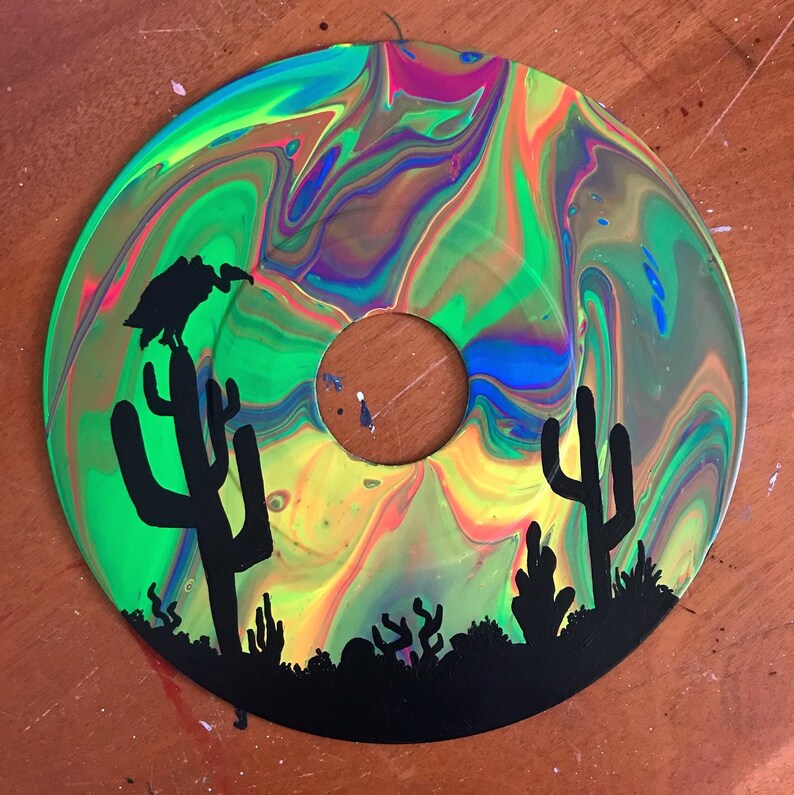 Nature Silhouette Vinyl Repurposed Vinyl Vinyl Record Art - Etsy