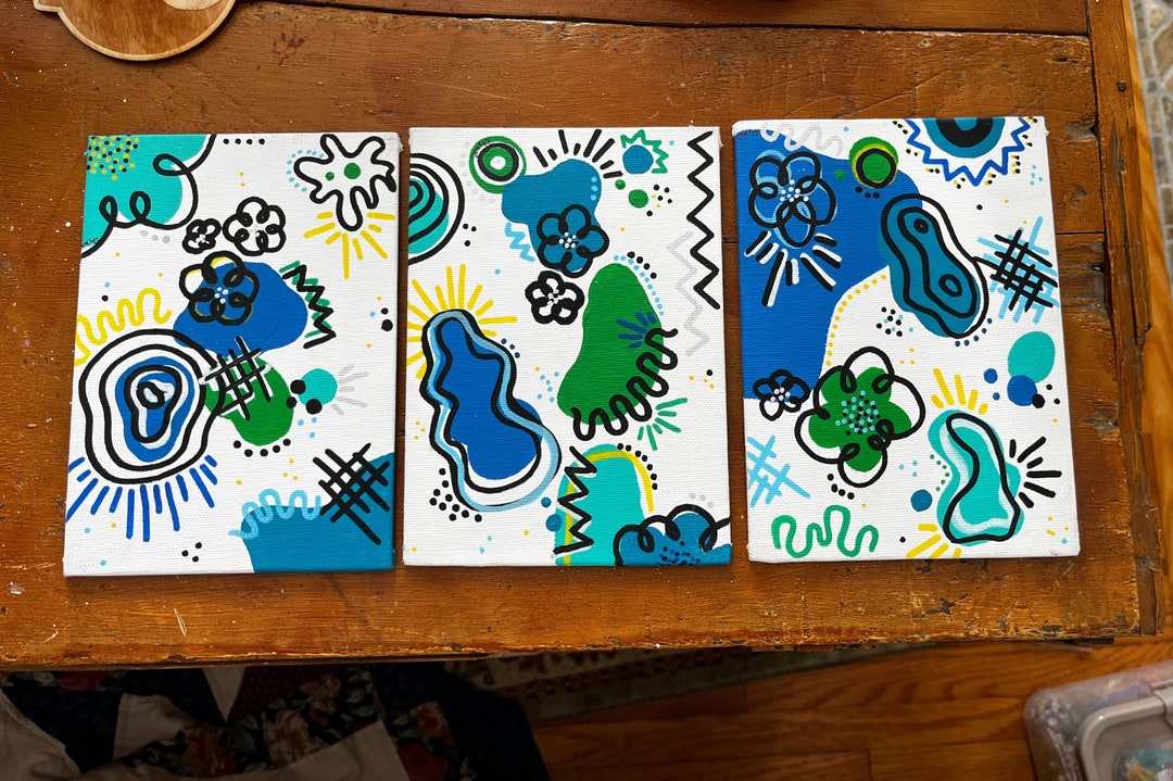 Colourful Abstract Painting, Abstract Art, Vine Painting, Bright ...