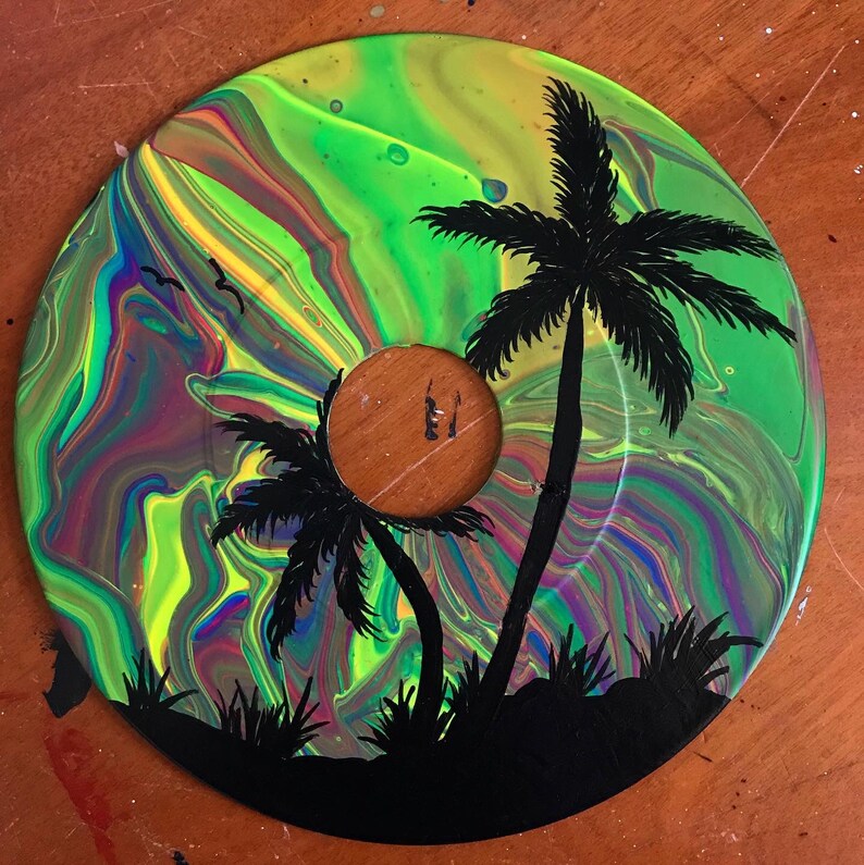 Nature Silhouette Vinyl Repurposed Vinyl Vinyl Record Art - Etsy
