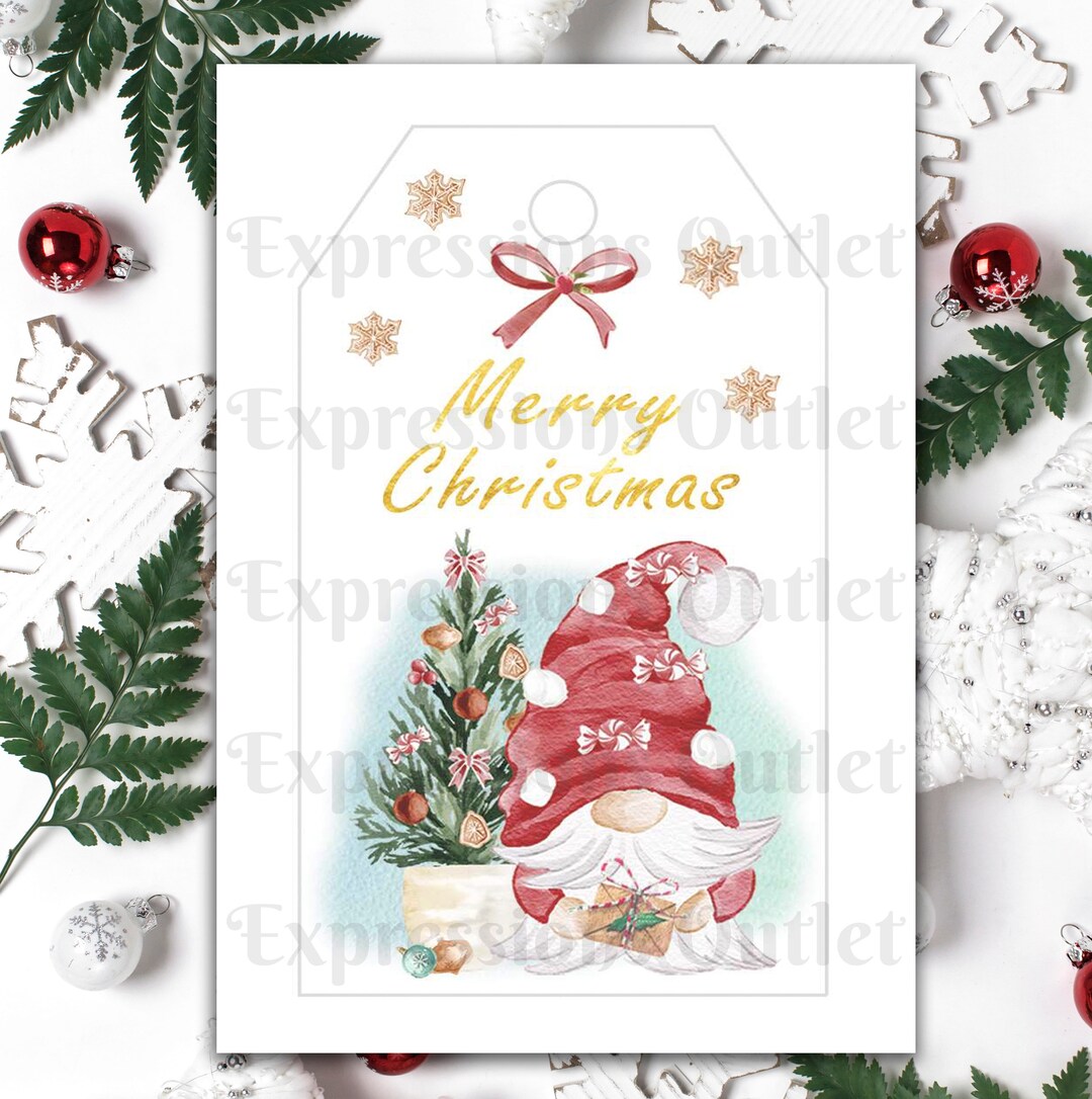 Christmas Tags - Printable Gnome Tags (avery 22802) Digital Download ...