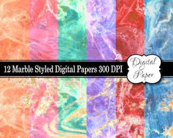 Marble Look Paper - Etsy
