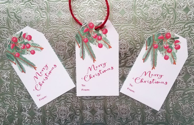 Christmas Tags - Printable Christmas Tags (avery 22802) - Instant ...