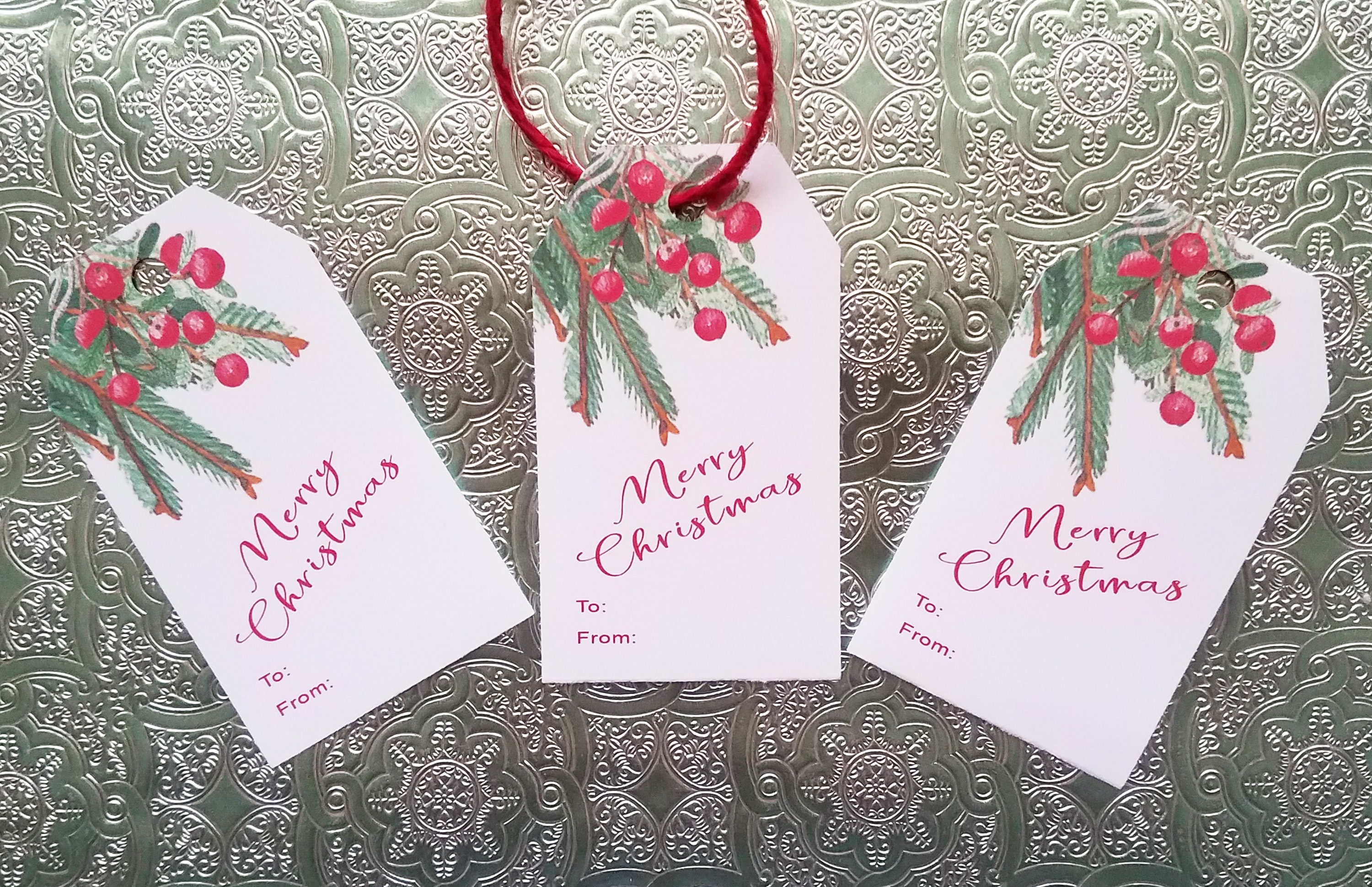 Christmas Tags - Printable Christmas Tags (avery 22802) - Instant ...