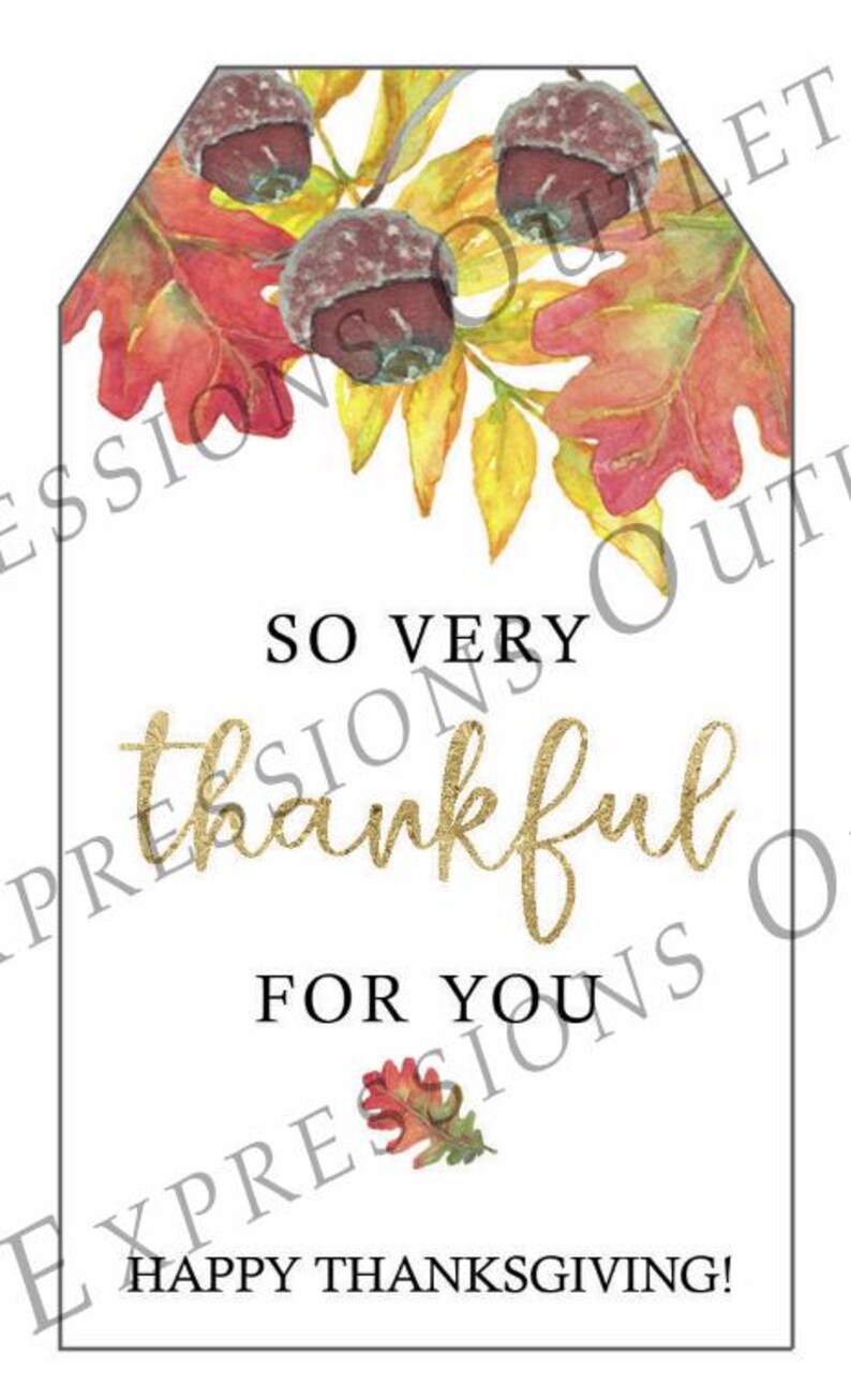 Printable Tags Template for Avery 22802 - Thanksgiving Tag, Leaves ...
