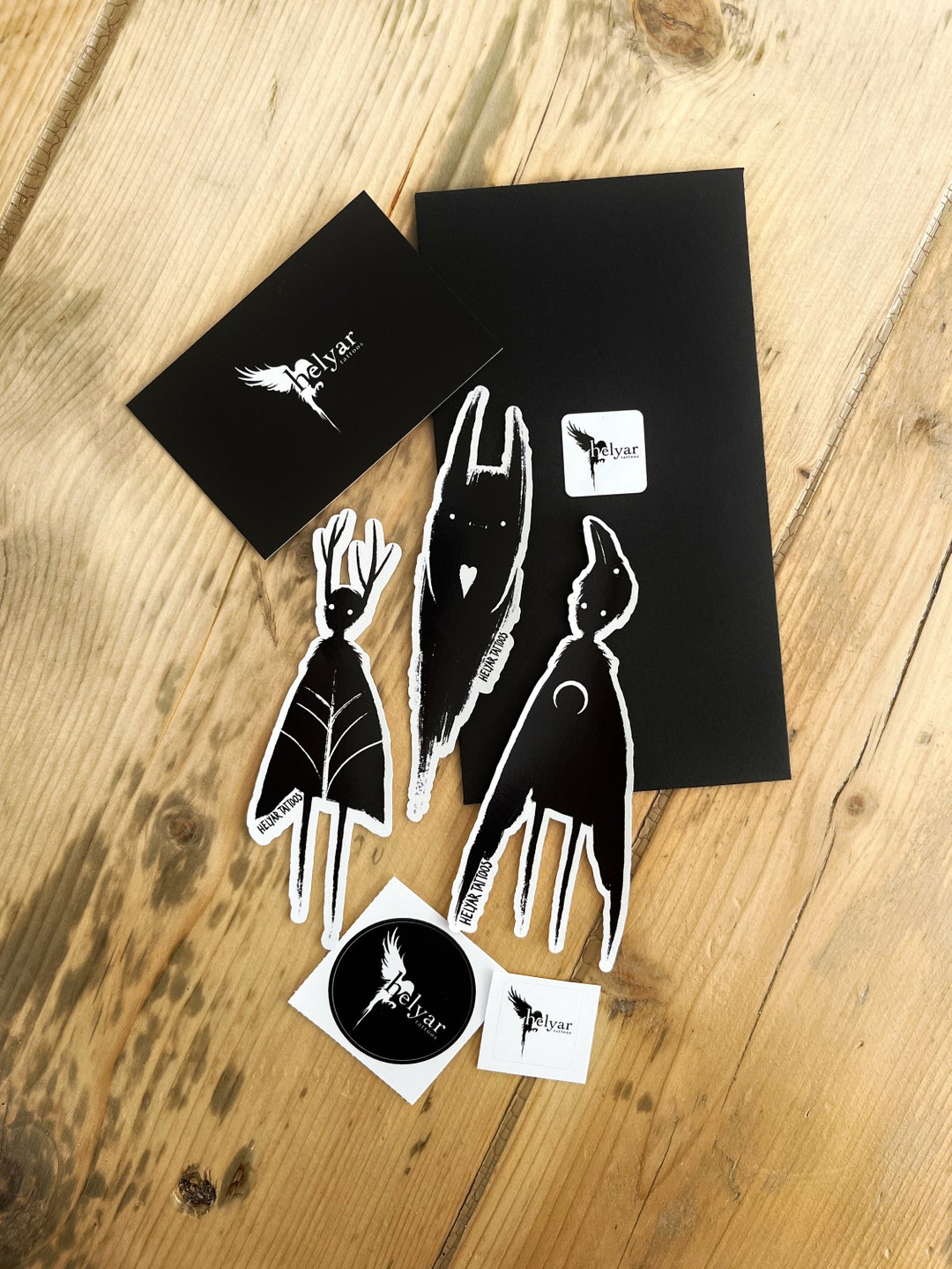Helyar Tattoos Stickers. Pack of 3 Characters. - Etsy