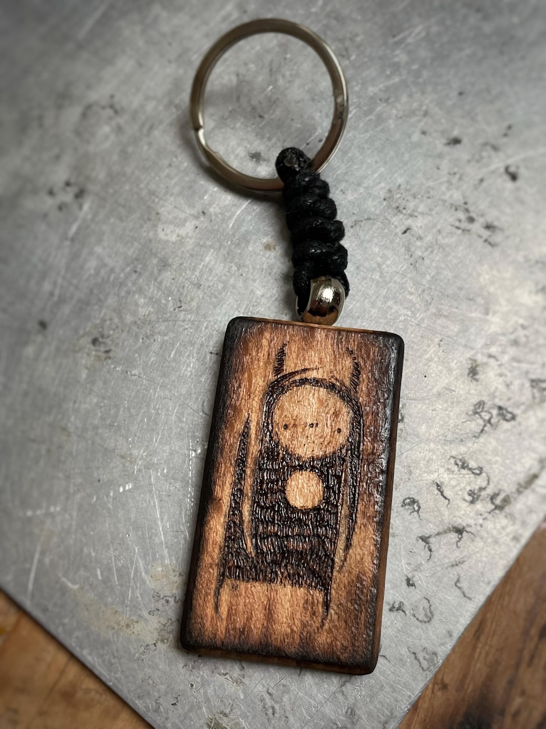 Handmade Pyrography Helyar Tattoos Character Keyring One of a Kind - Etsy