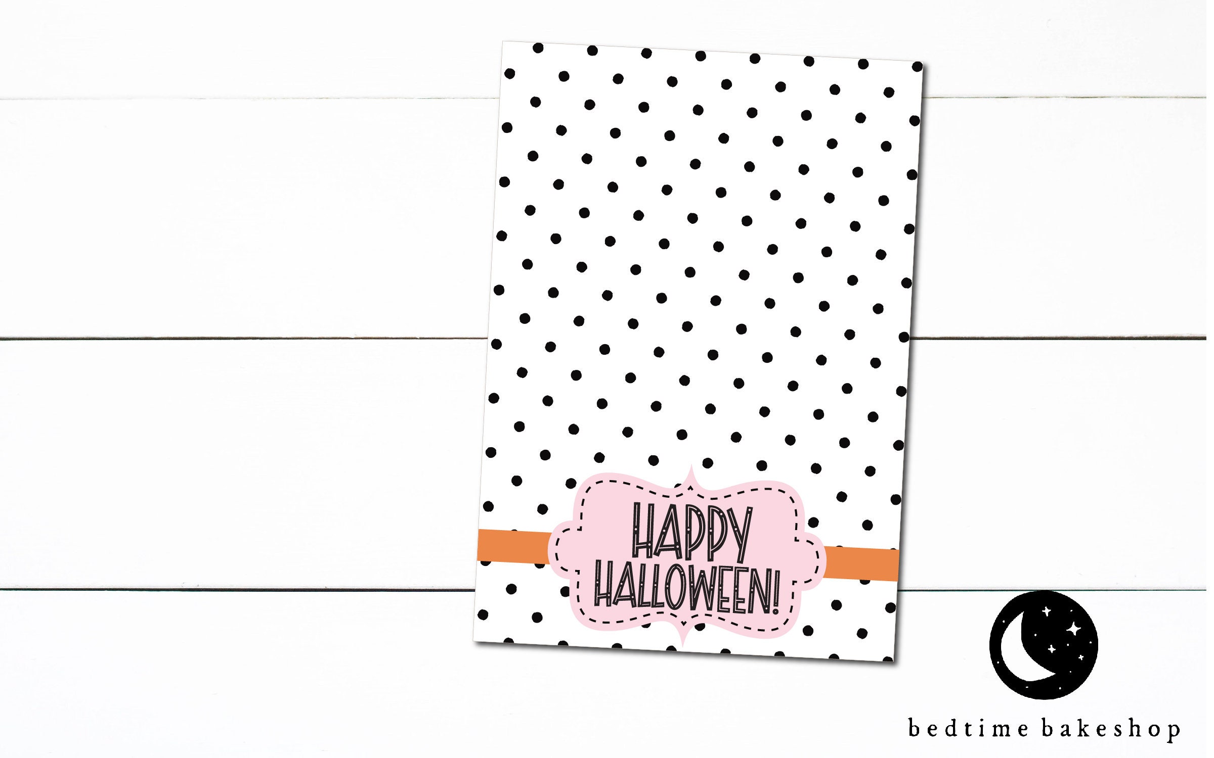 Printable Cookie Card Happy Halloween Pink Badge 3.5 x | Etsy