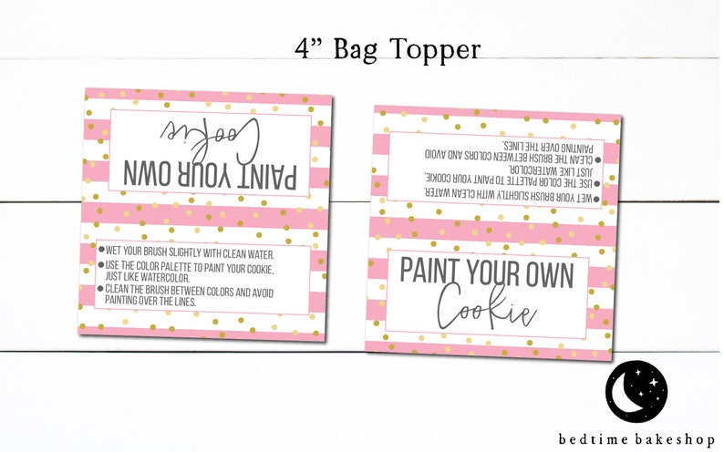 Easter 4" PYO Cookie Treat Bag Topper Printable Treat Bag Toppers- Tags ...