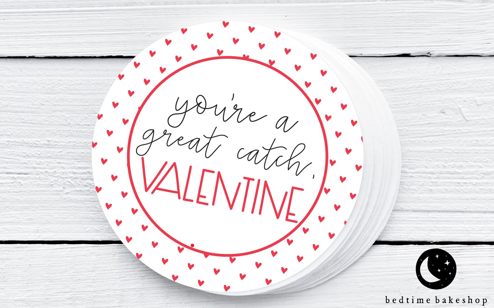 Printable Valentine's Day Cookie Tag - You're a Great Catch Valentine ...