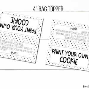 4" PYO Cookie Treat Bag Topper Printable Treat Bag Toppers- Tags Spring ...