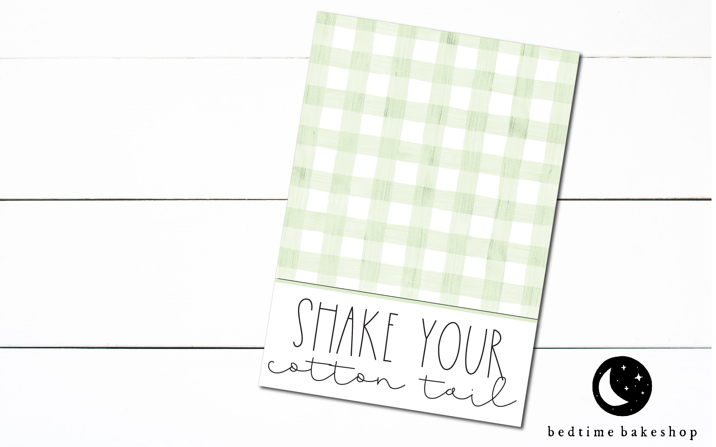 Printable Mini Cookie Card - 3.5" X 5" Happy Easter Shake Your Cotton ...