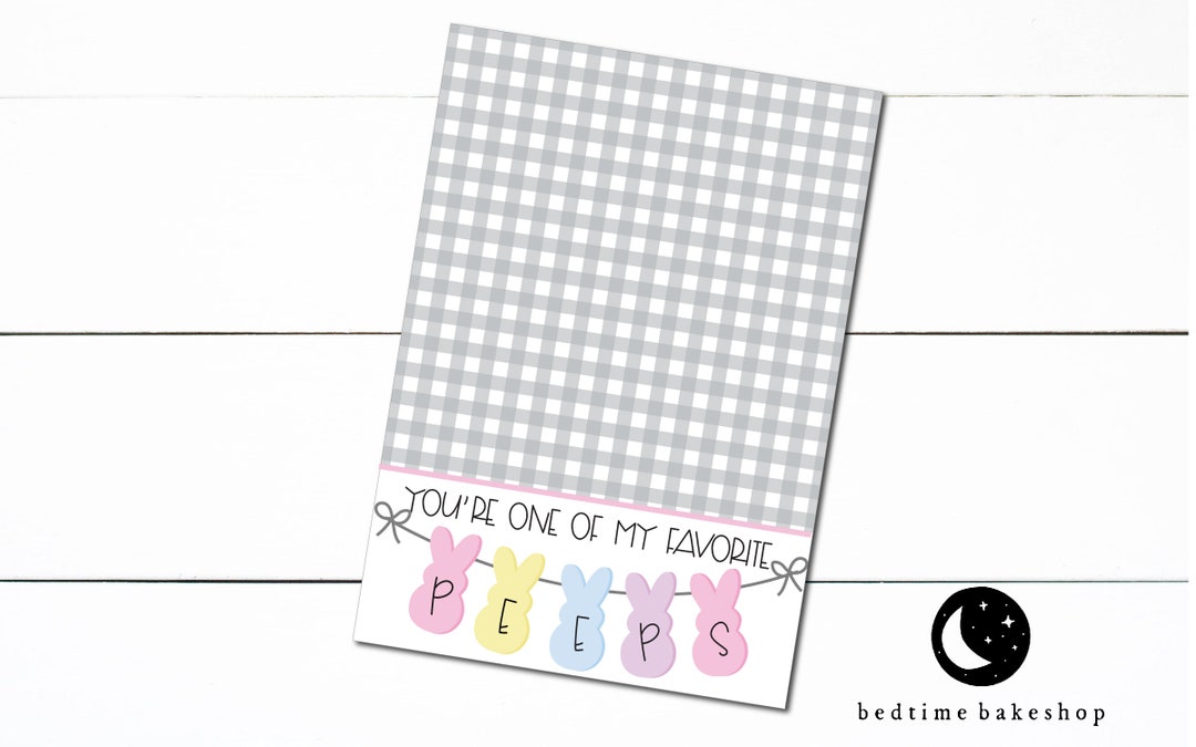 Printable Mini Cookie Card - 3.5" X 5" Happy Easter Treats for My You ...