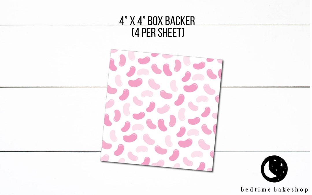 Printable 4x4 Cookie Box Packaging Background Easter Pink Gingham ...