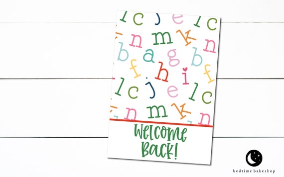 Printable Back to School Cookie Card Welcome Back - Etsy