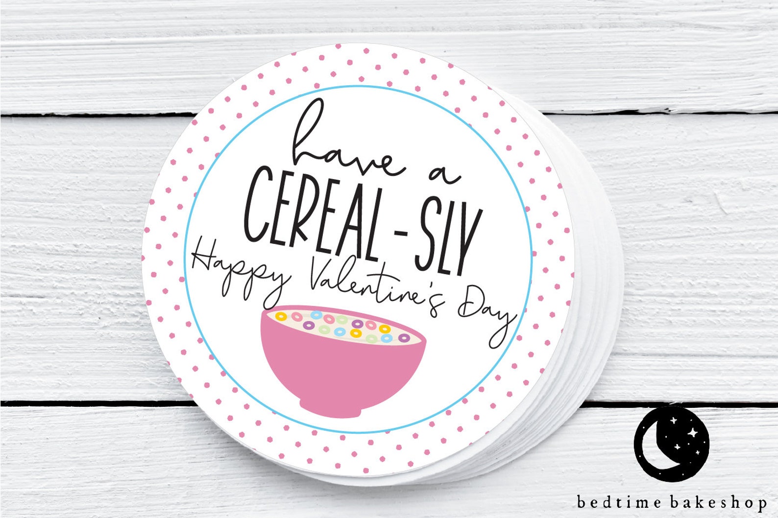Printable Valentine's Day Have a Cereal-sly Happy - Etsy