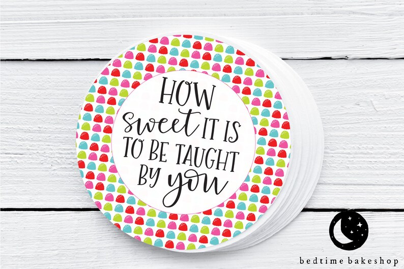 Printable Christmas Cookie Tag How Sweet It is to Be Taught - Etsy