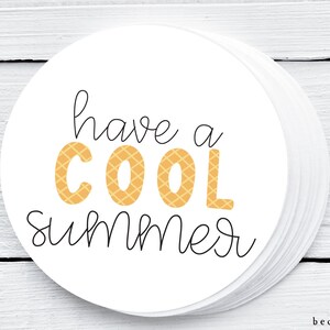 Printable Summer Cookie Tag - Have a Cool Summer Colorful Popsicle ...